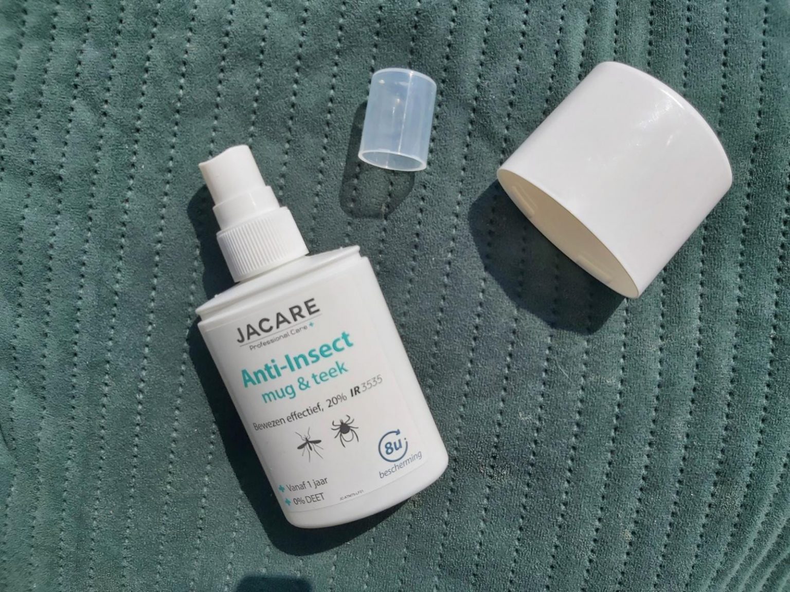 Anti Insect spray van Jacare houdt insecten op afstand - een aanrader!