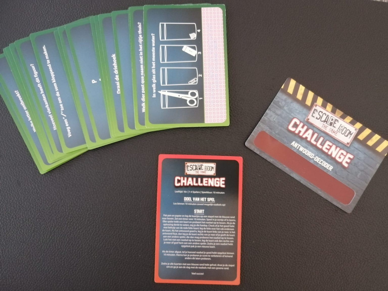 Escape room game challenge; een challenge voor iedereen