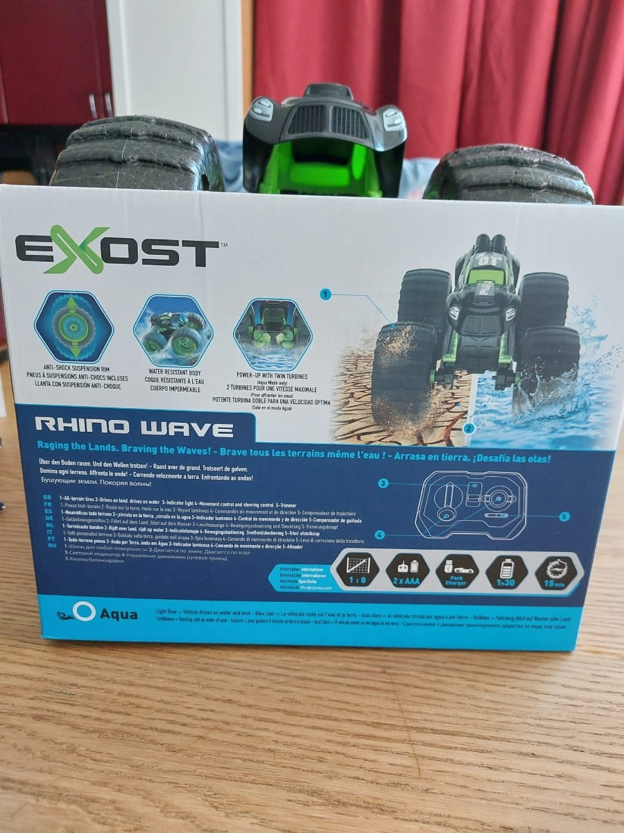 Amfibievoertuig voor kinderen | RC Rhino Wave Monstertruck