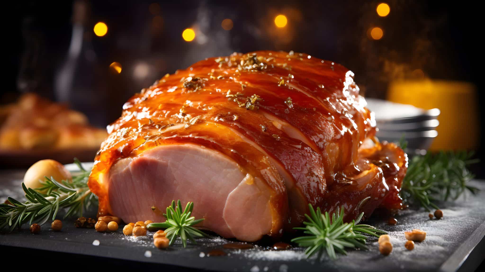 Geroosterde ham met honing-glazuur - een Kerst recept - MamaScrapelle