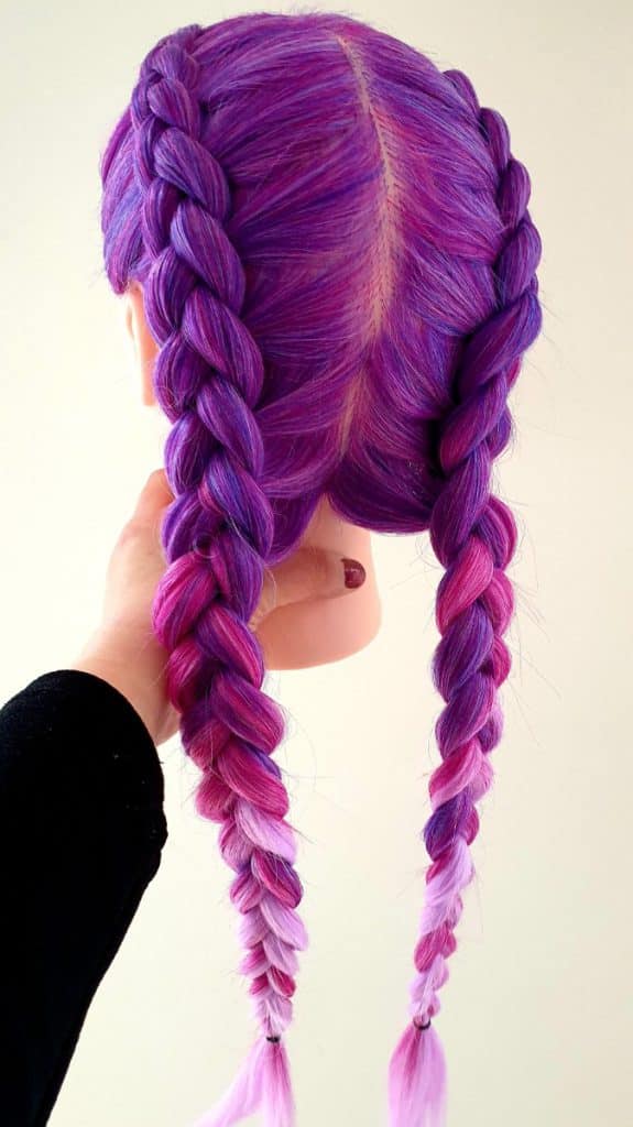 Oefenhoofd van Sassy Goods, eenvoudig leren vlechten voor kids