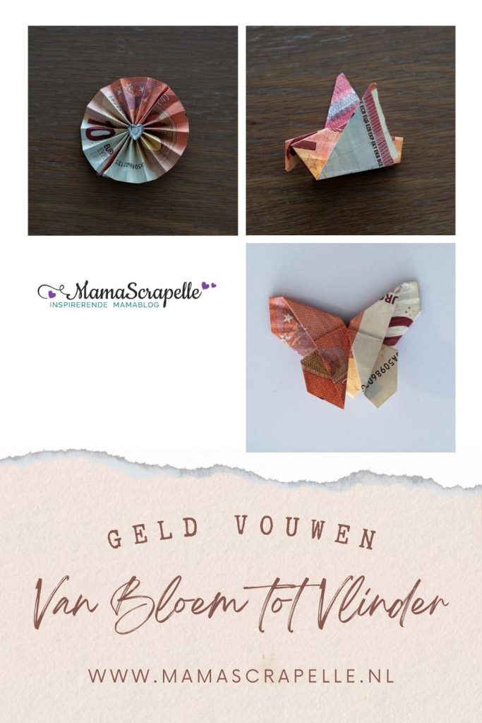 Geld vouwen; van bloem tot vlinder - MamaScrapelle