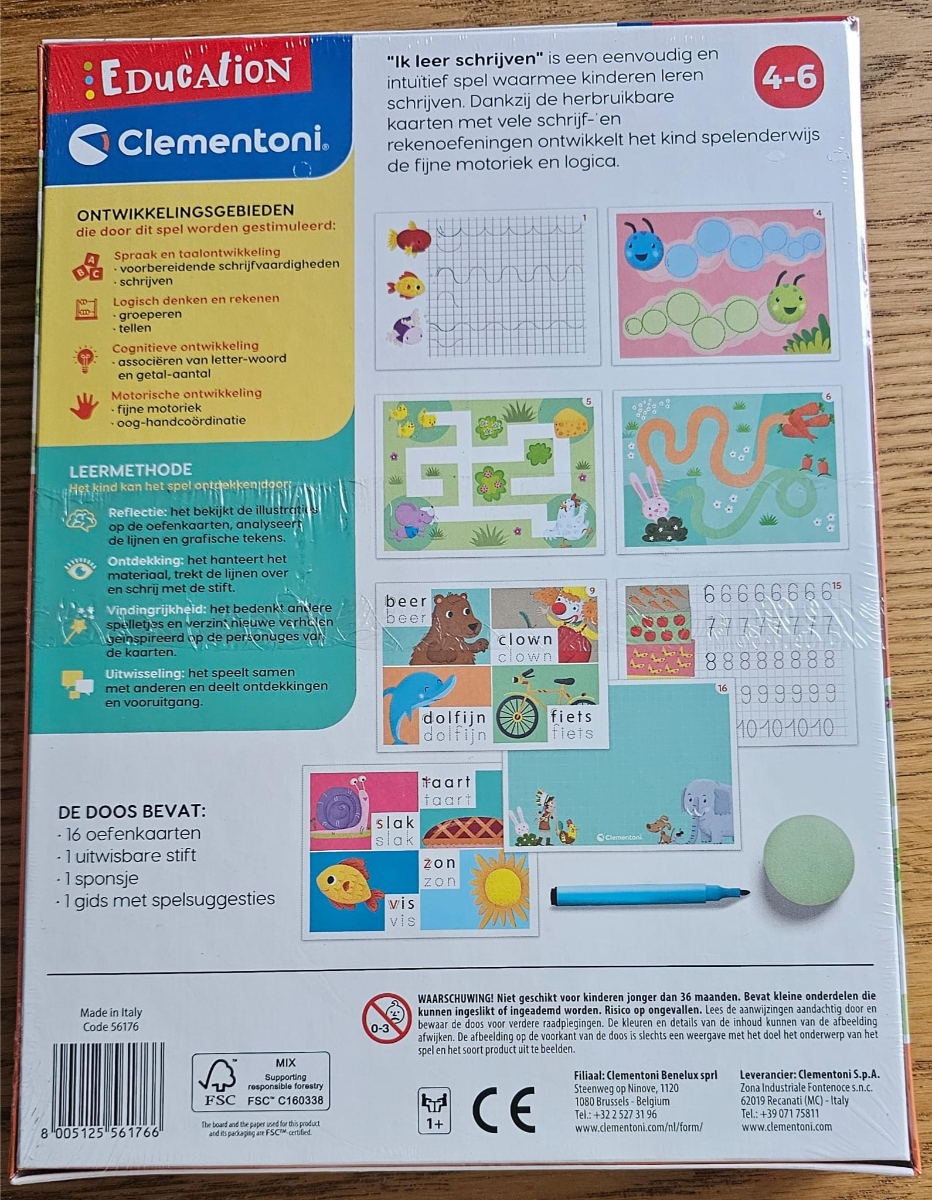 educatieve spellen van Clementoni - schrijven en rekenen